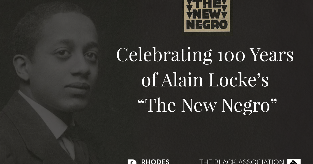Celebrating 100 Years of Alain Locke's "The New Negro" | Rhodes Trust